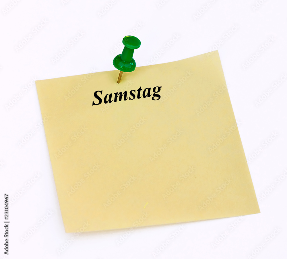 Kalenderblatt Samstag Stock-Foto | Adobe Stock