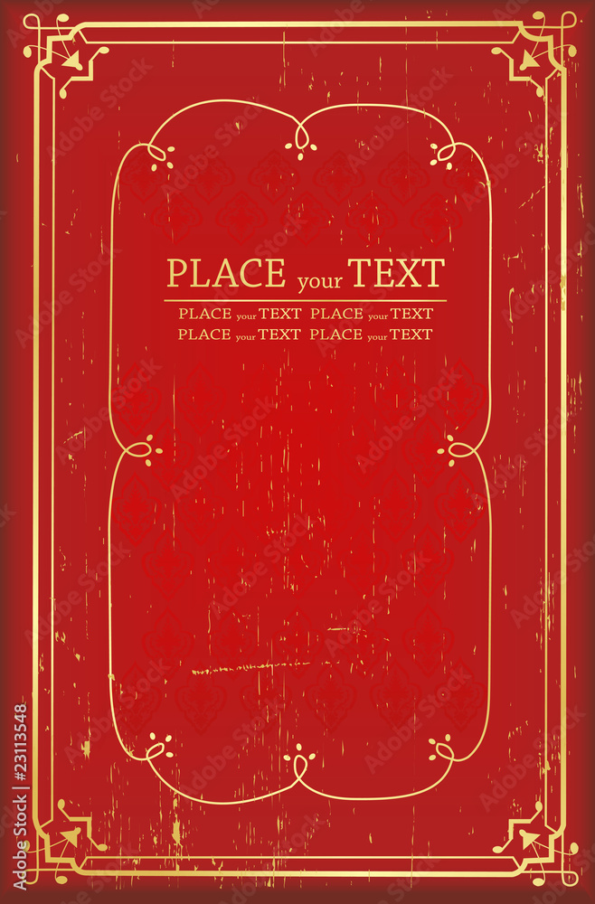 Vertical vintage background for Book cover vector Stock Vector | Adobe ...