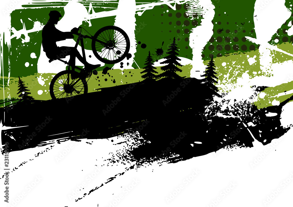 Mountain bike abstract background Stock-Illustration | Adobe Stock