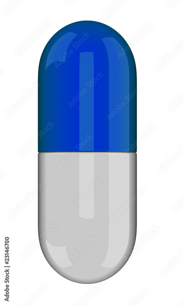 Comprimido azul e branco ilustração do Stock | Adobe Stock
