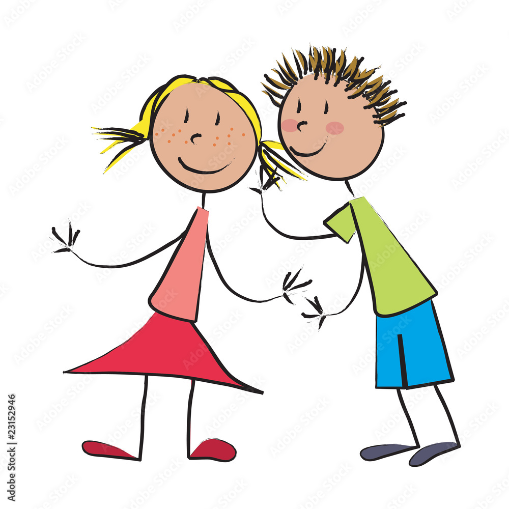 enfants secret Stock-Illustration | Adobe Stock