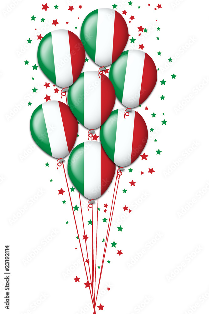 Italian Balloons Stock Illustration | Adobe Stock