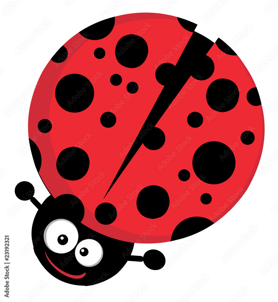 Ladybug Cartoon Character Stock Vector | Adobe Stock