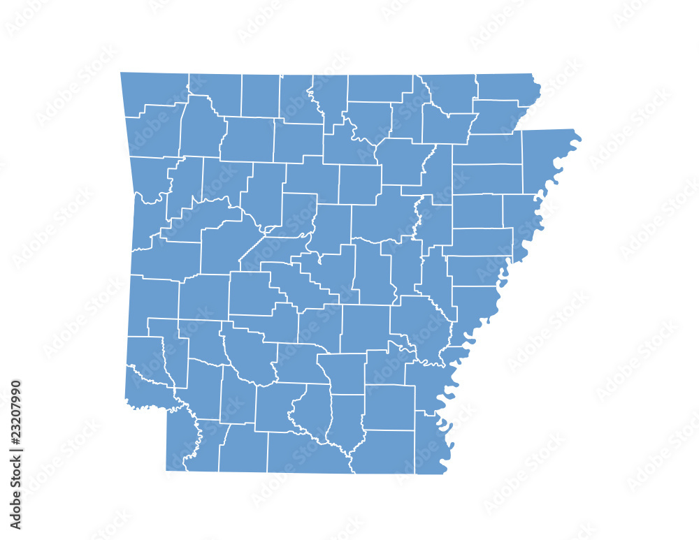 Arkansas map in vector Stock Vector | Adobe Stock