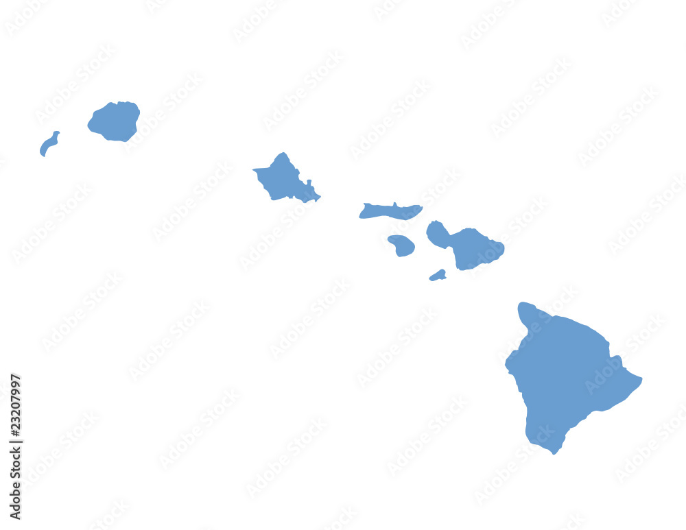 Hawaii map in vector Stock Vector | Adobe Stock