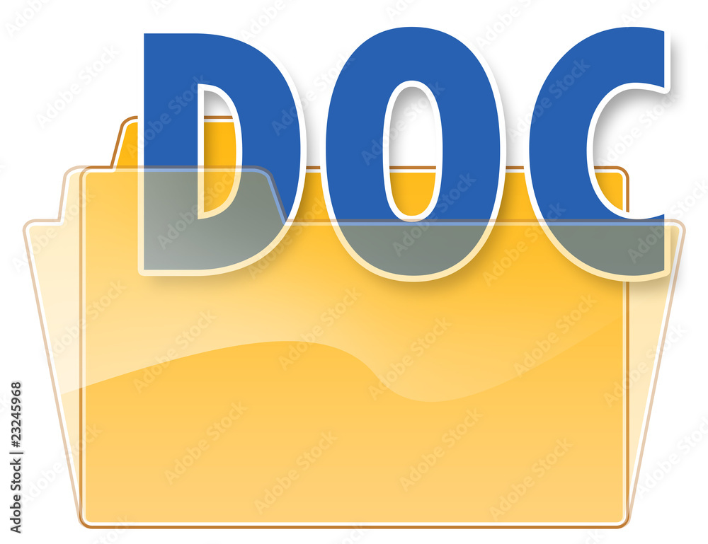Folder Icon "DOC" Stock Illustration | Adobe Stock