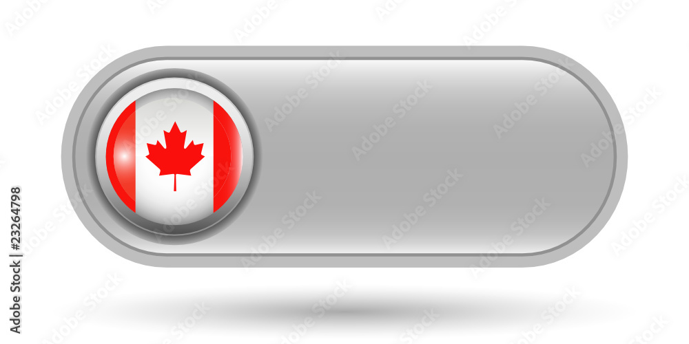 Canada Flag Button Icon with Copy Space Stock Vector | Adobe Stock