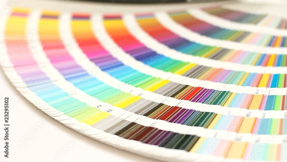 Focusing on pantone color guide Stock Video | Adobe Stock
