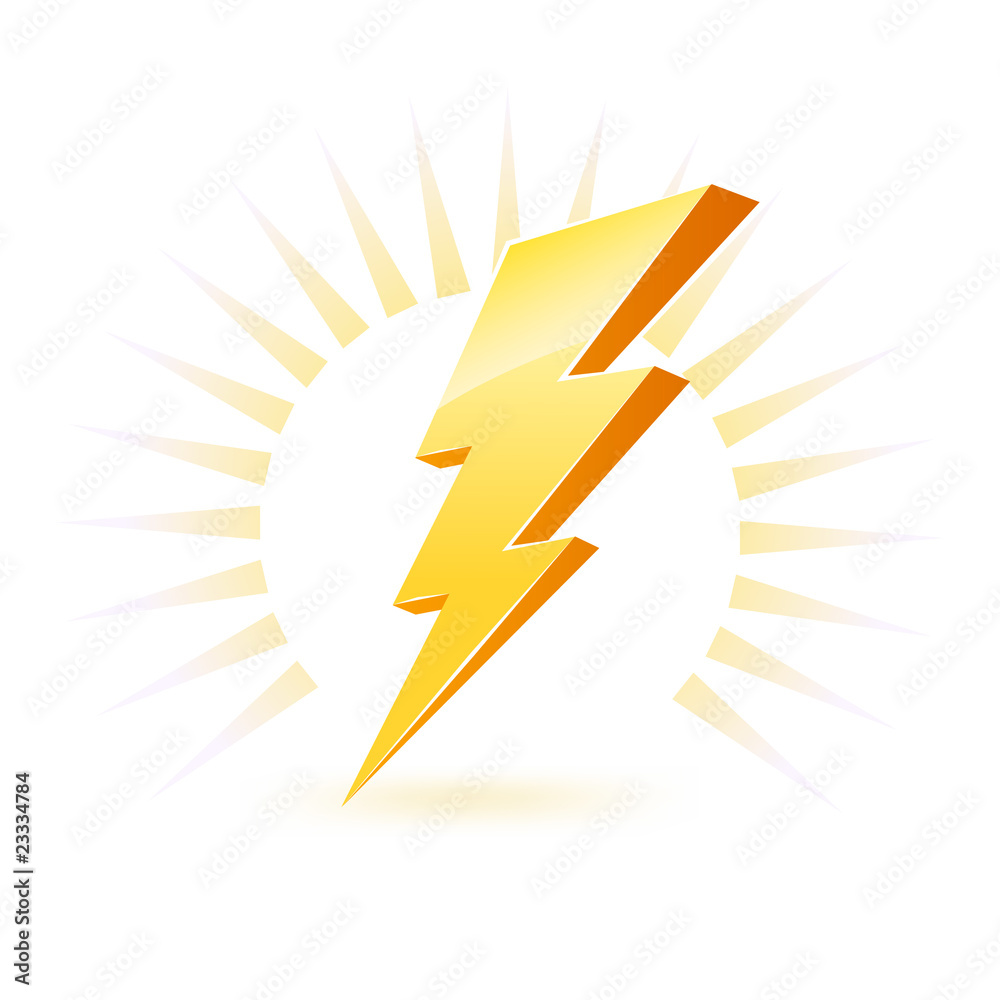 powerful lighting symbol Stock Vector | Adobe Stock