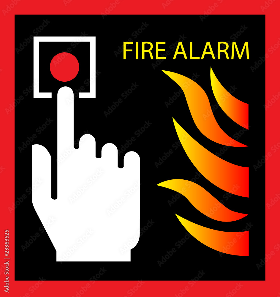 fire sign fire sign vector illustration Stock Vector | Adobe Stock