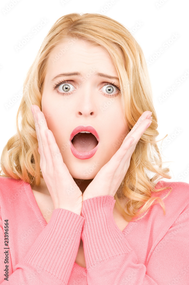surprised woman face Stock Photo | Adobe Stock