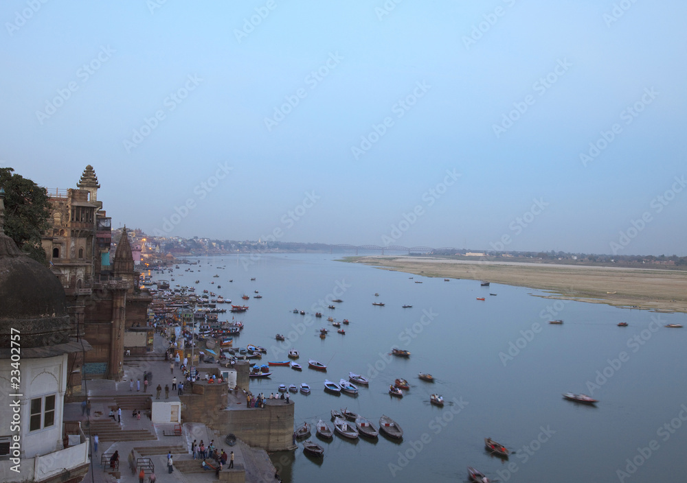 Varanasi - one of the most sacred pilgrimage places in India. Stock ...