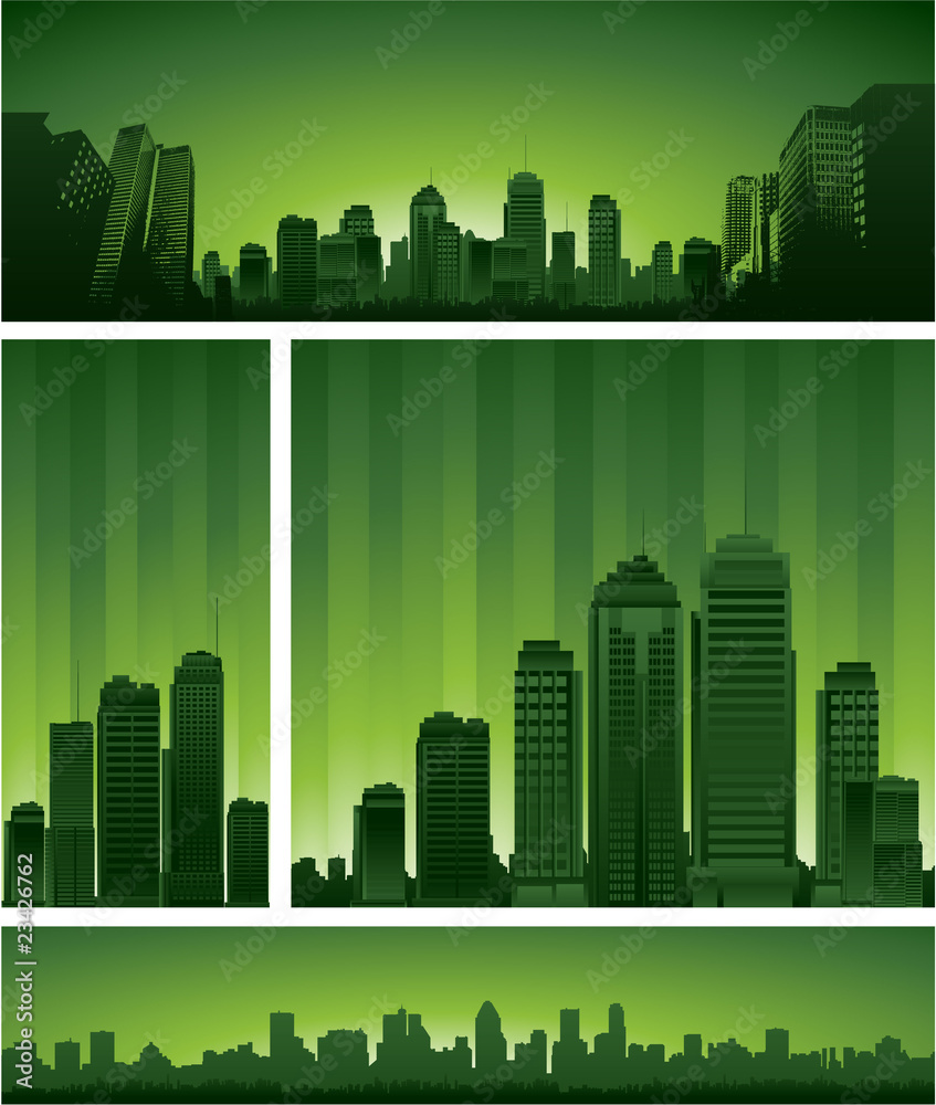 Cartoon city background Stock Vector | Adobe Stock