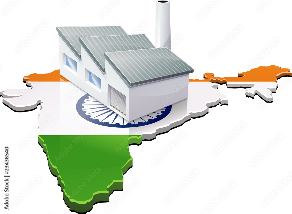 Usine en Inde (détouré) Stock Vector | Adobe Stock