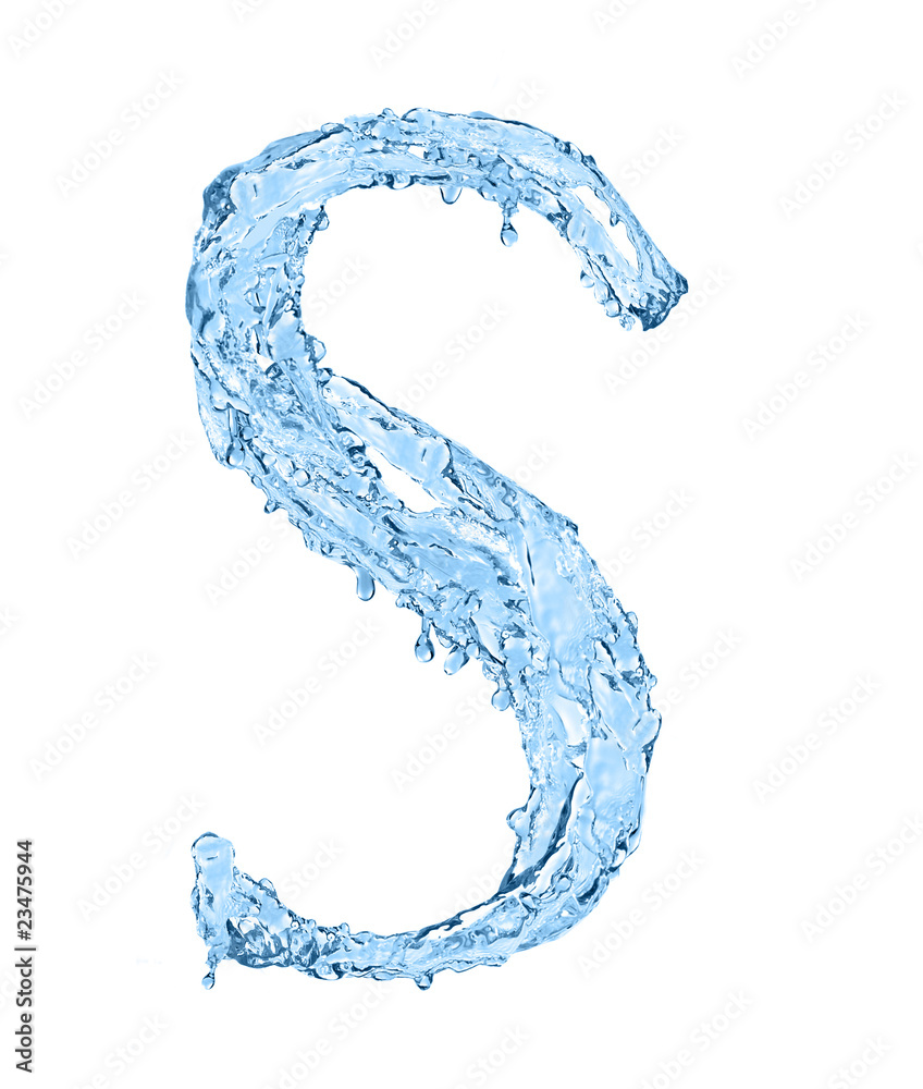 alphabet made of frozen water - the letter S Stock Photo | Adobe Stock