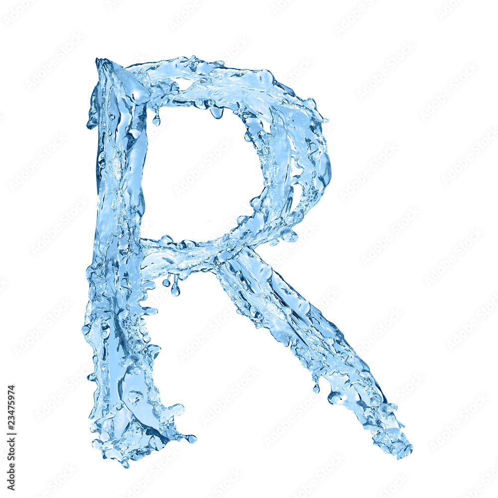 alphabet made of frozen water - the letter R Stock Photo | Adobe Stock