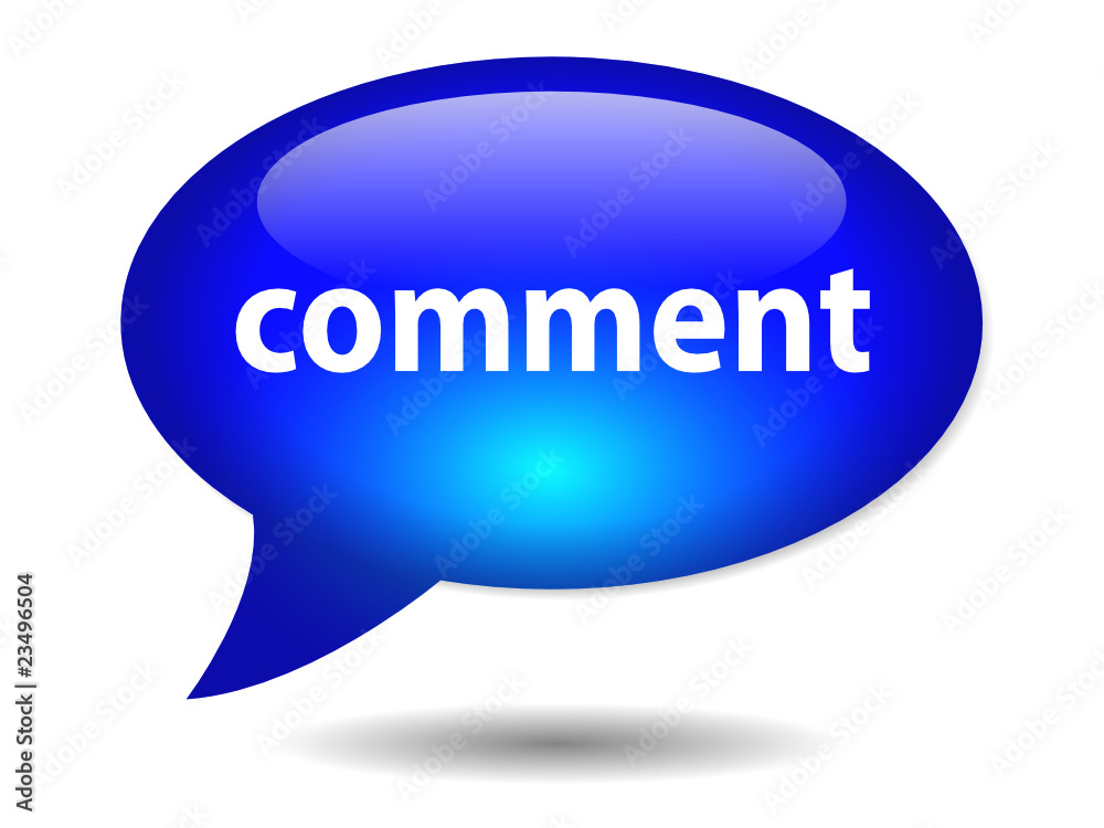 COMMENT speech bubble icon (web button share forum opinion media Stock ...