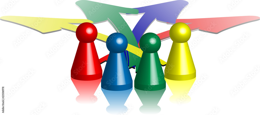 ludo_figures_arrows Stock Vector | Adobe Stock