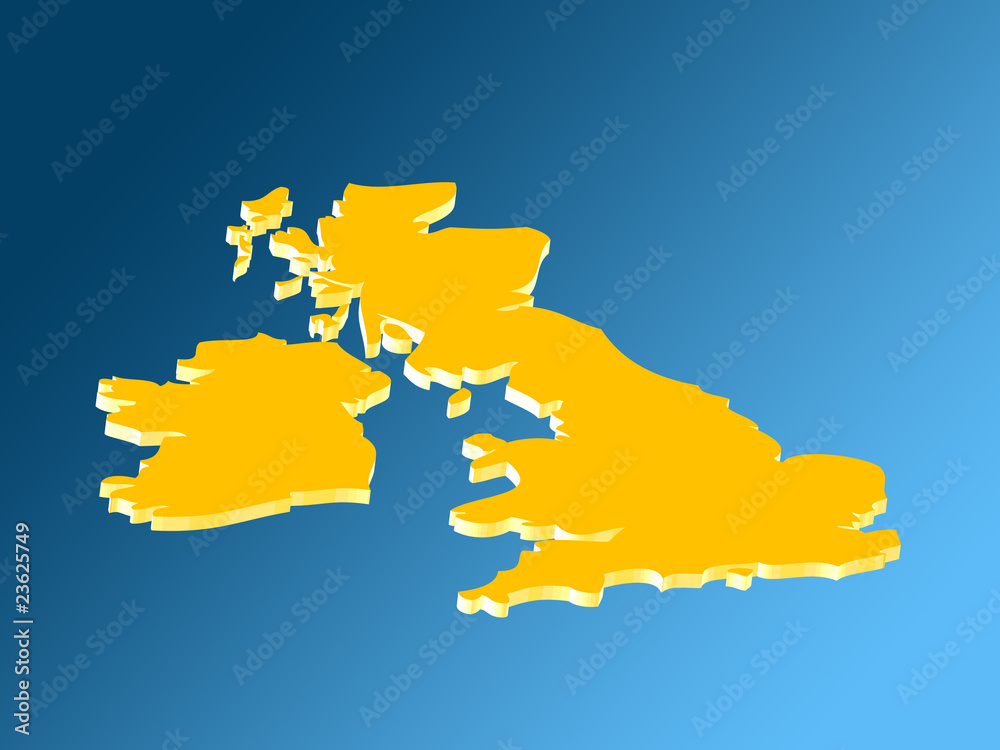 Outline map of Britain Stock Illustration | Adobe Stock