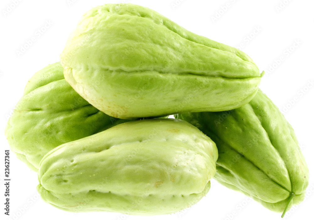 chouchoux verts, fond blanc Photos | Adobe Stock