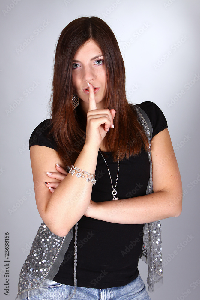 Pssst....leise bitte ! Stock-Foto | Adobe Stock