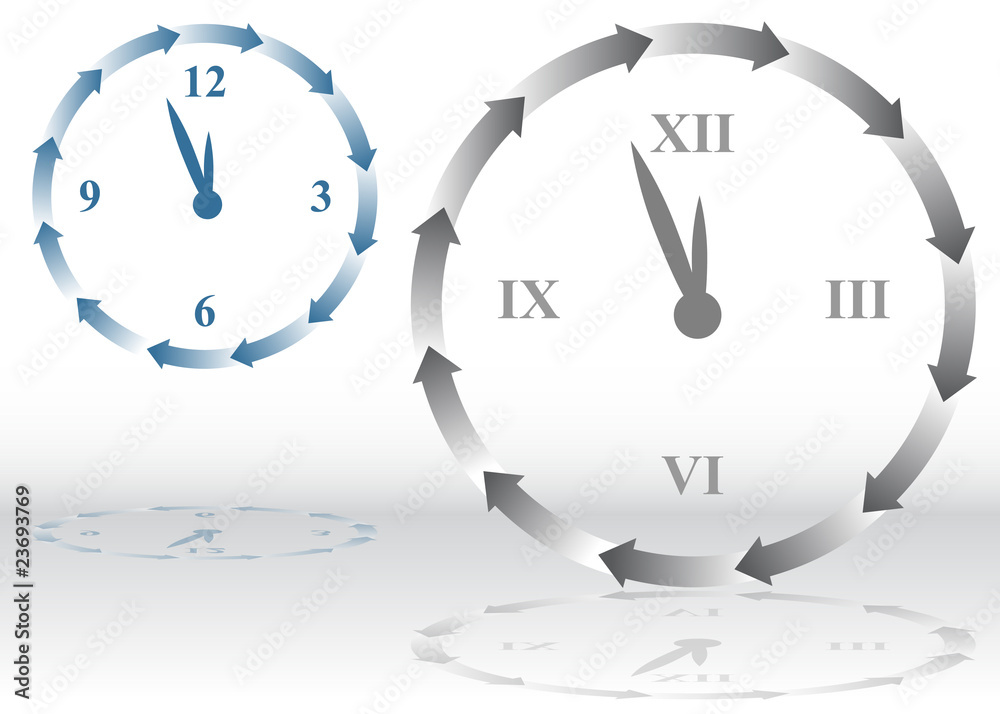 Arrow Clock Stock Illustration | Adobe Stock