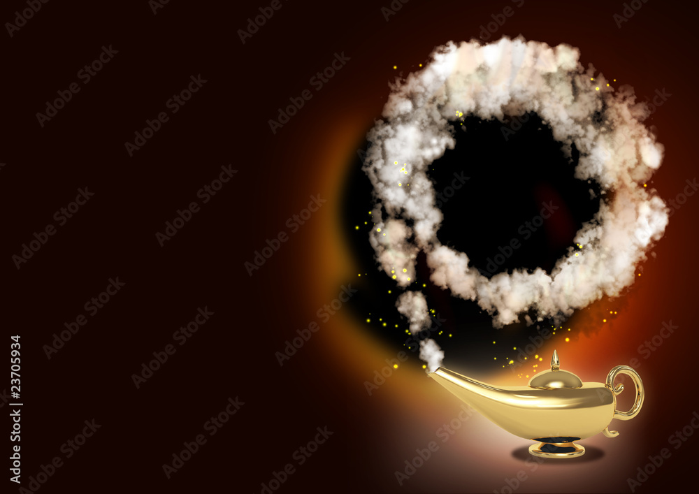 Magic lamp Stock Illustration | Adobe Stock