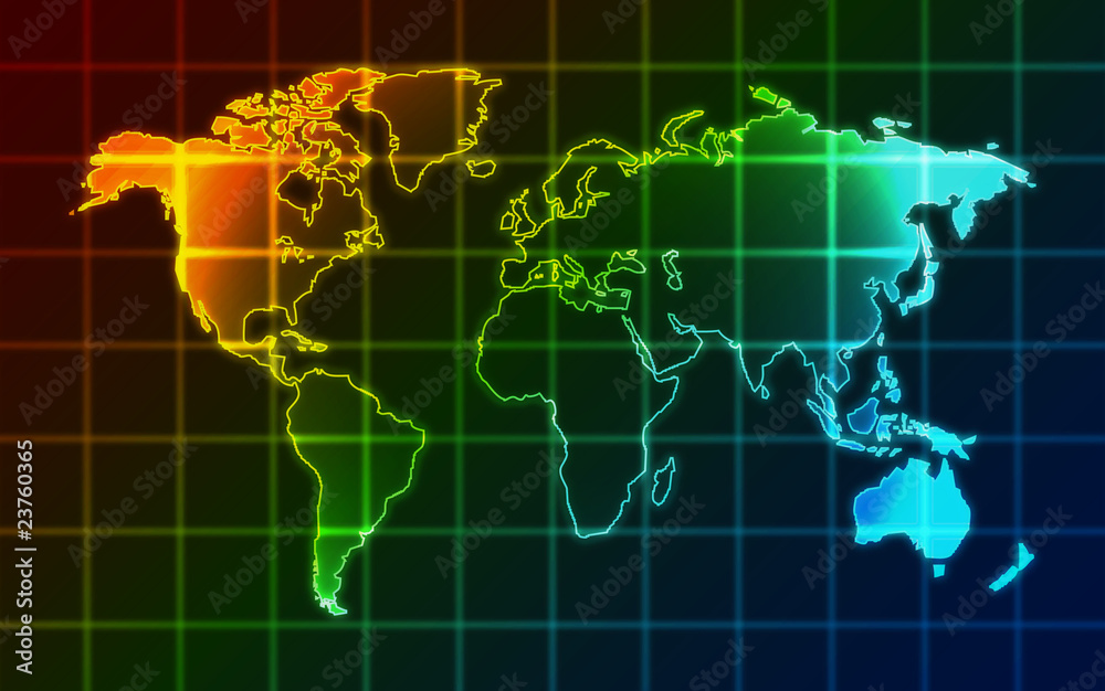 World Map - Technology Background Stock Vector | Adobe Stock