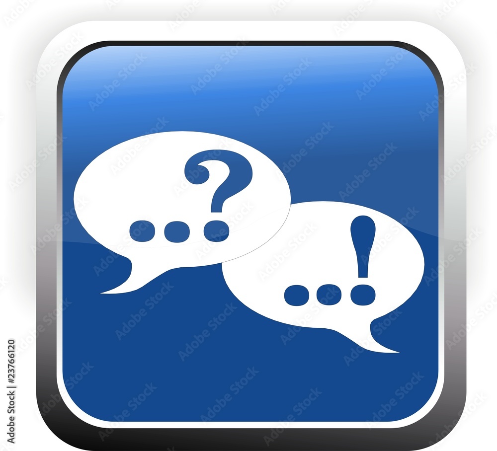 bouton bulle question Illustration Stock | Adobe Stock
