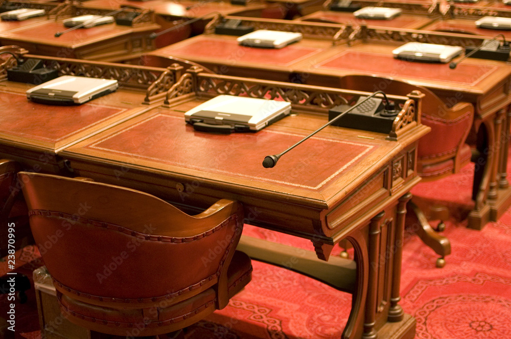 Desks in Capitol Chamber Stock Photo | Adobe Stock