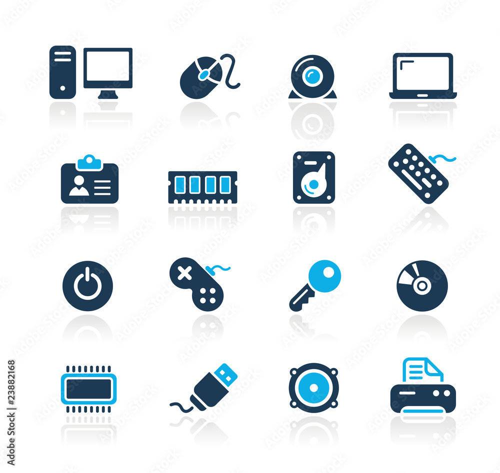 Computer & Devices // Azure Series Stock Vector | Adobe Stock