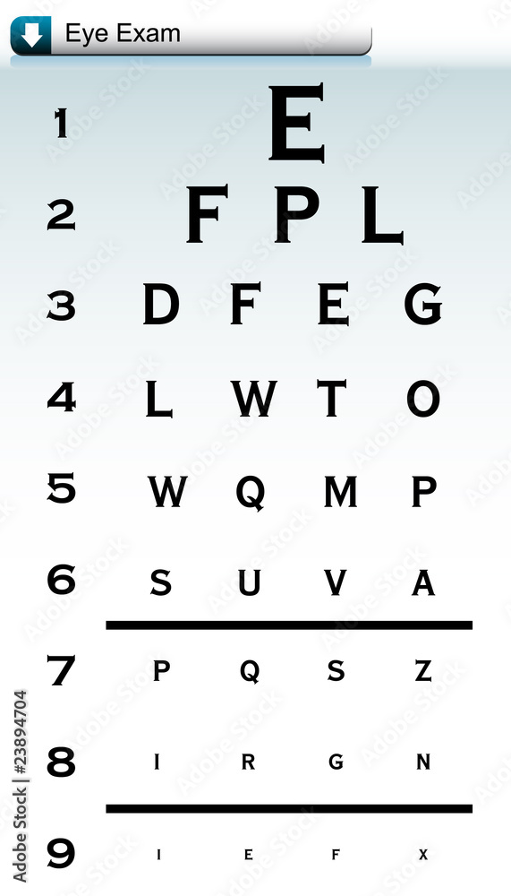 Eye Chart Stock Illustration | Adobe Stock