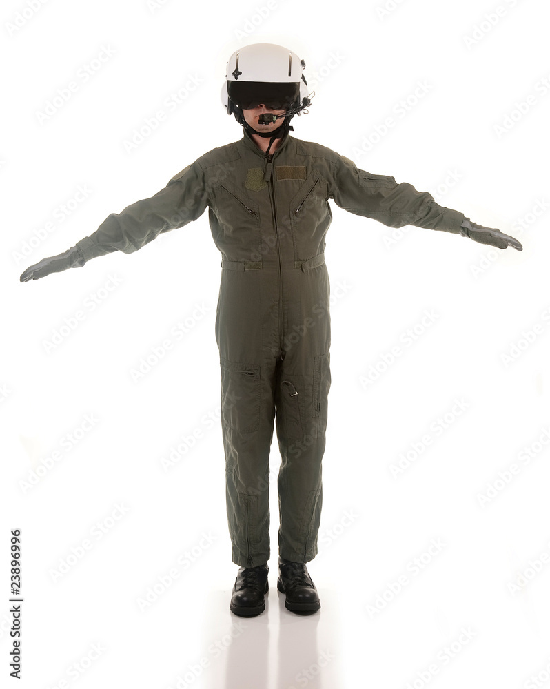 Military pilot marshalling aircraft Stock Photo | Adobe Stock