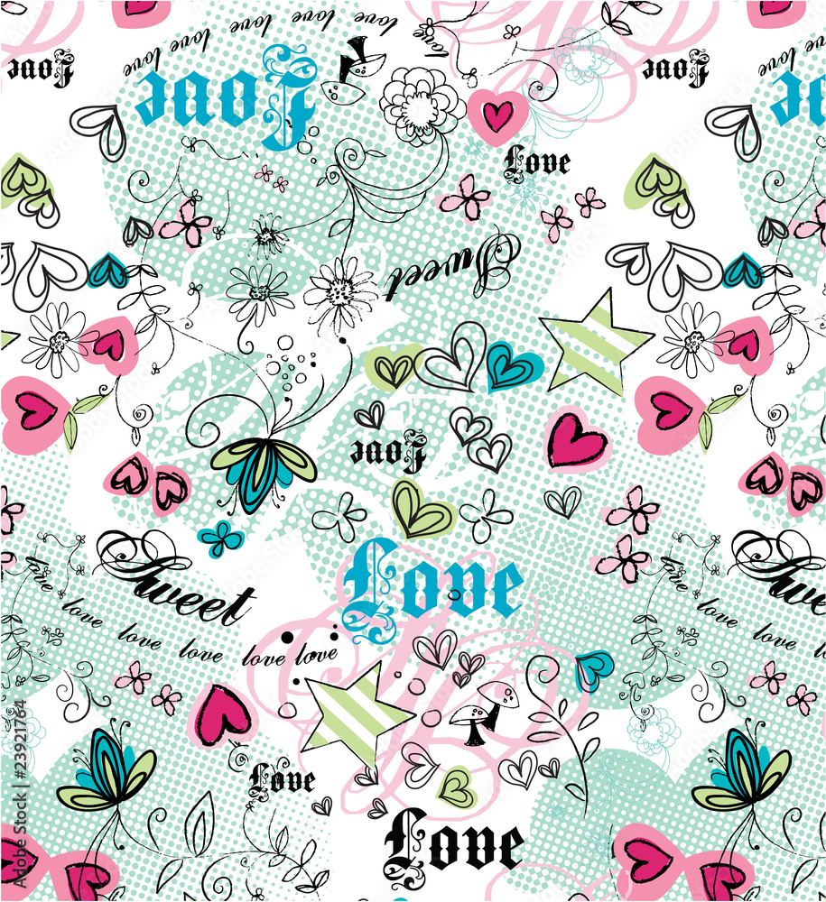 Cute seamless artwork Stock Vector | Adobe Stock
