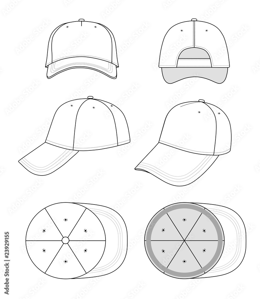 Cap template Stock Vector | Adobe Stock