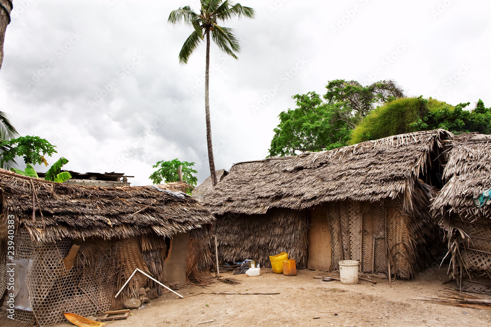 House in poor african village Stock Photo | Adobe Stock
