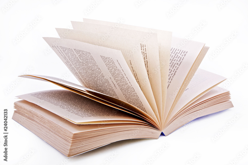 open english book isolated on white background Stock Photo | Adobe Stock