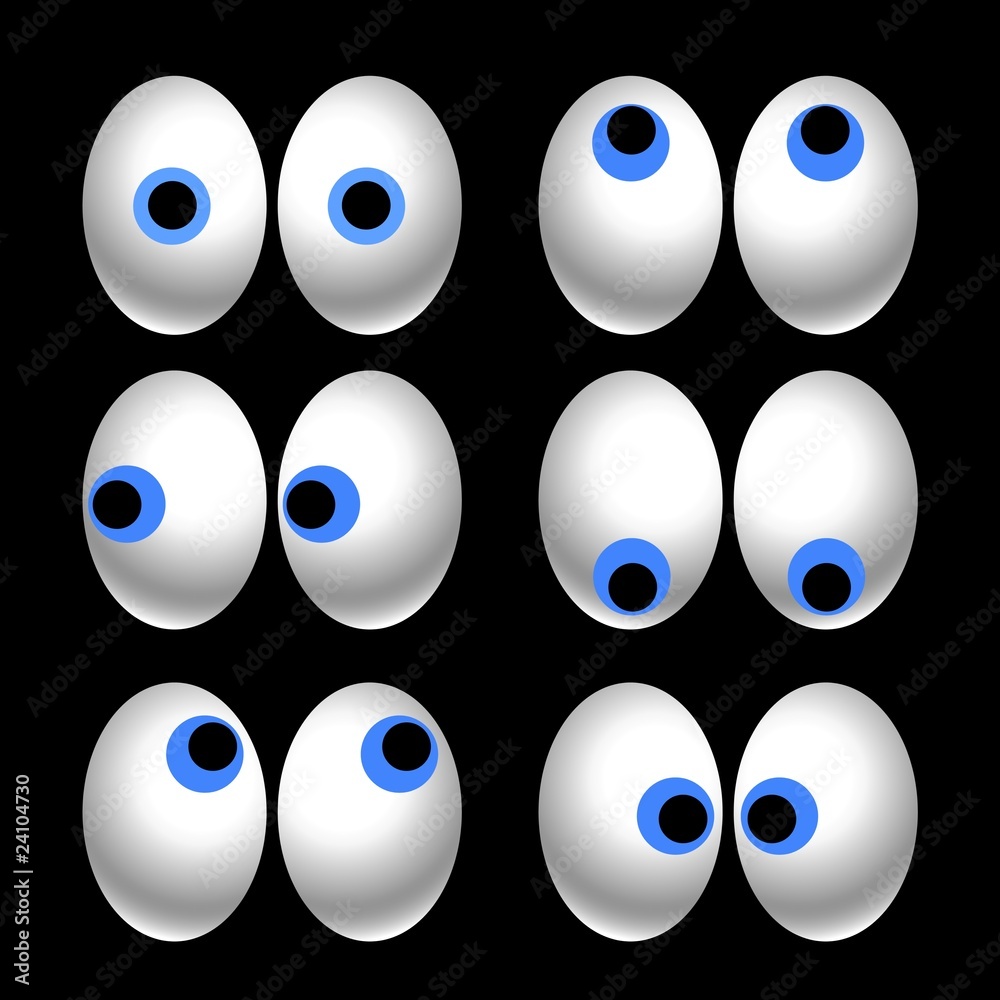 Cartoon eyes Stock Illustration | Adobe Stock