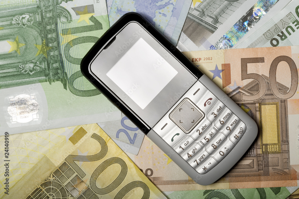 Handy Geld Symbol für Telefonrechnung Stock Photo | Adobe Stock