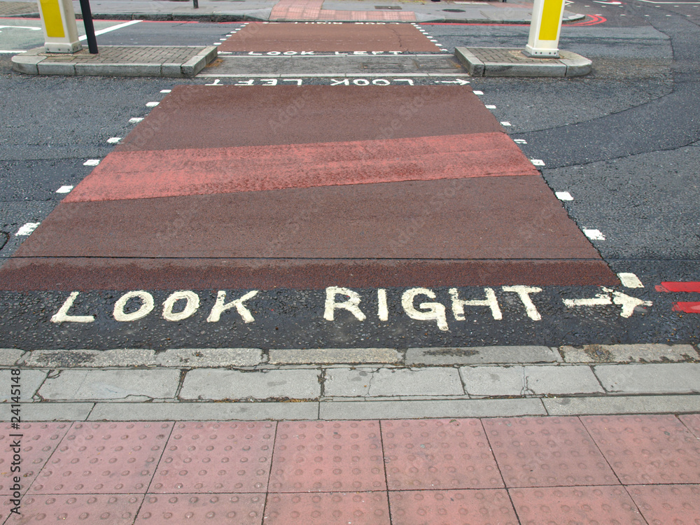 Look Right sign Stock Photo | Adobe Stock