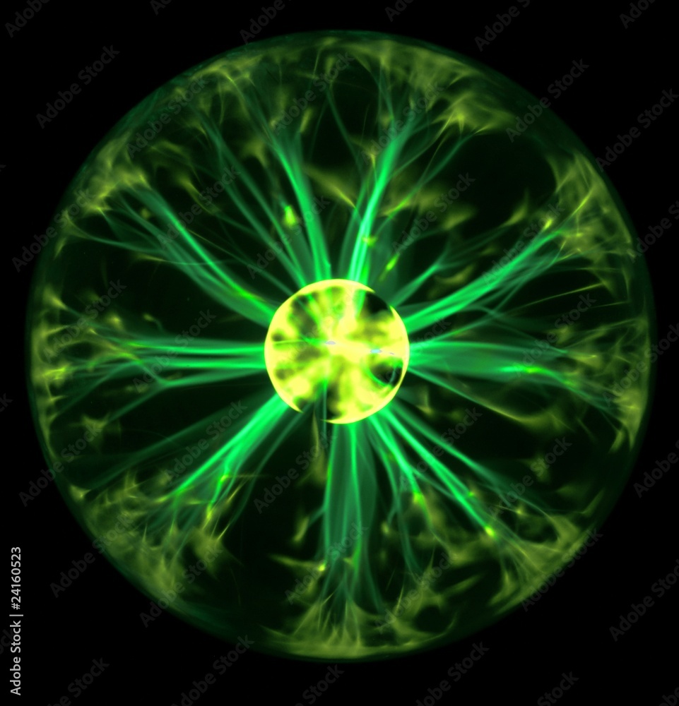Green plasma ball Stock Illustration | Adobe Stock