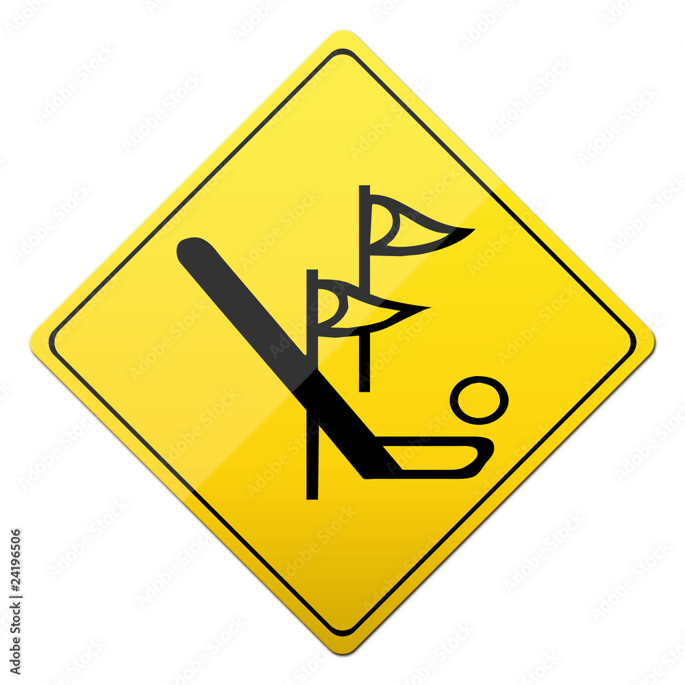 Golf, Putting, Button, Sign, Schild - Stock - GamesAgeddon