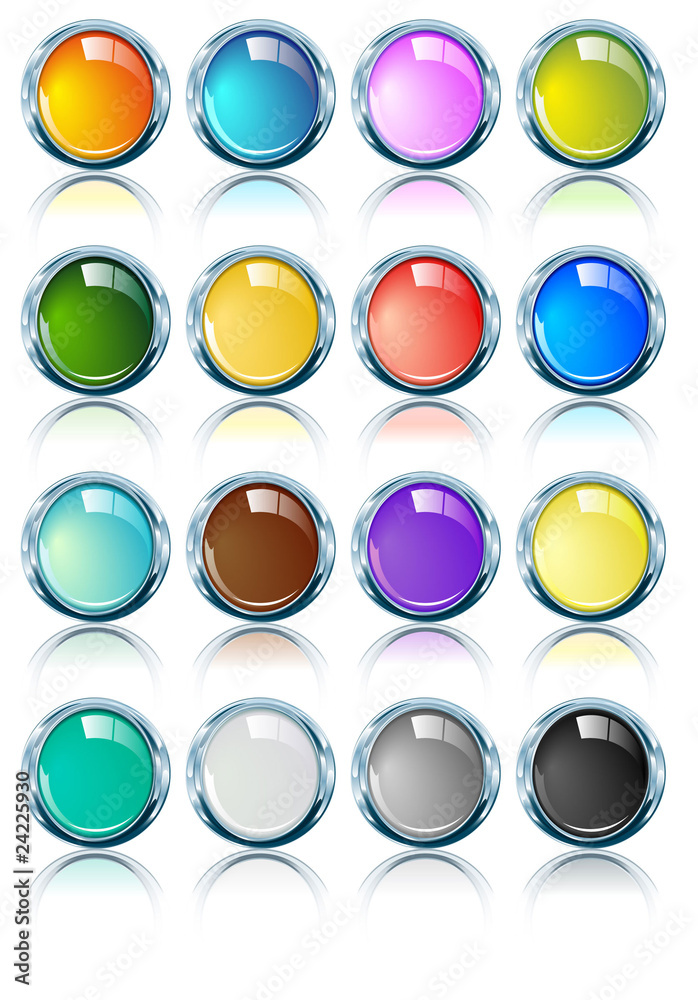 Ovalos cromado con fondo de diferentes colores vector de Stock | Adobe ...