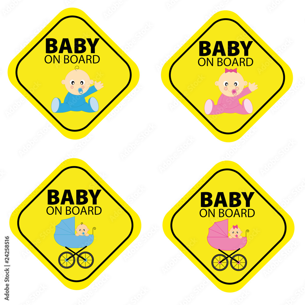 bebé a bordo vector de Stock | Adobe Stock