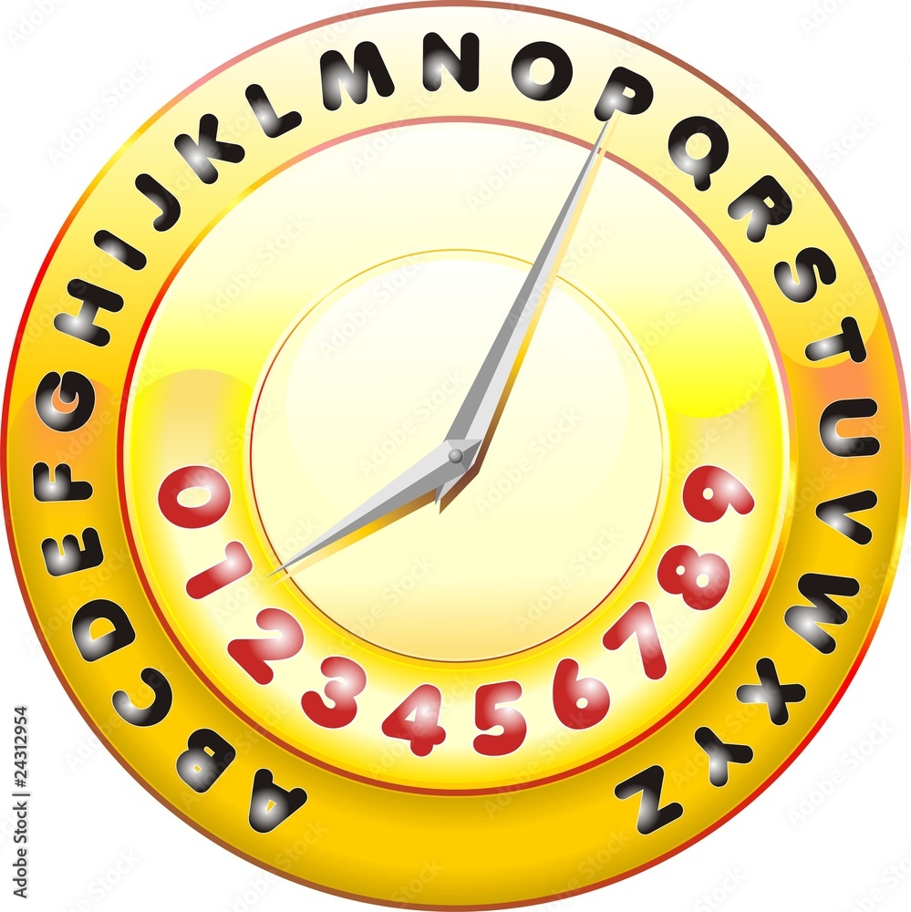 Alfabeto Orologio-Clock Alphabet-Vector Stock Vector | Adobe Stock