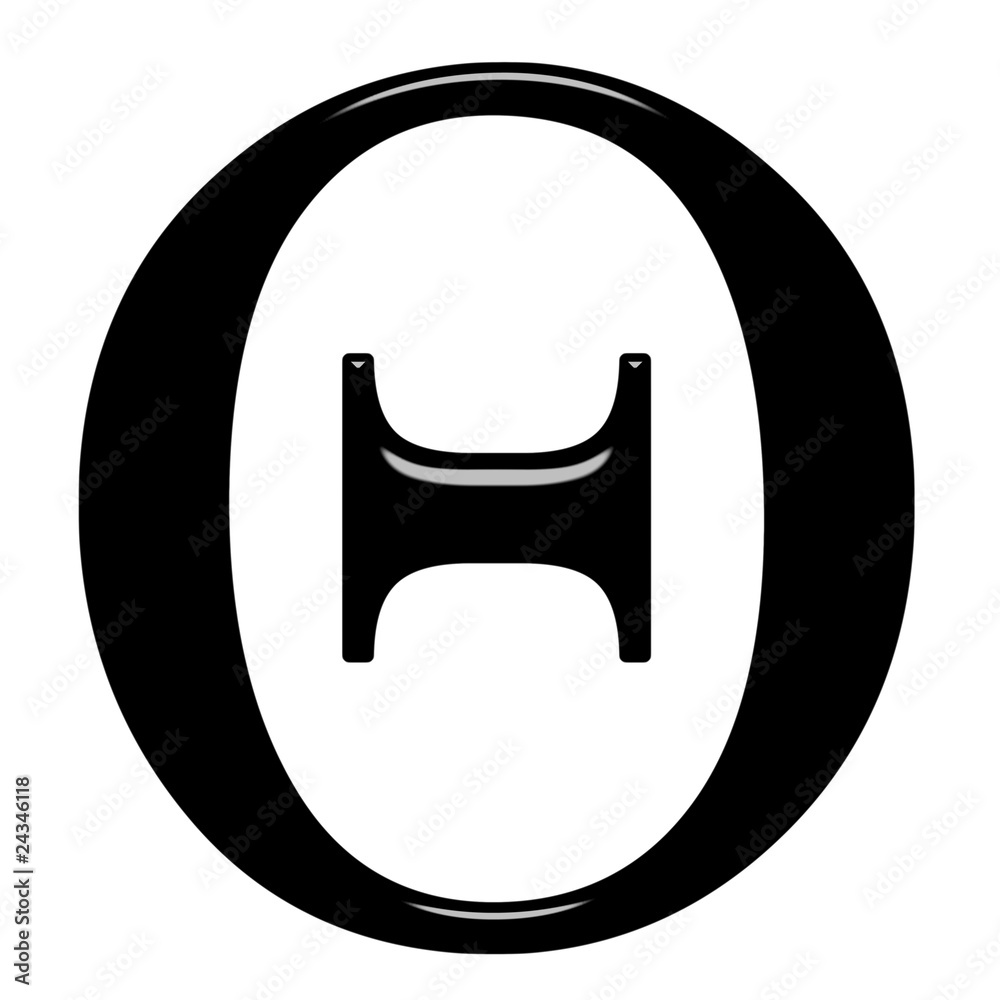 3D Greek Letter Theta Stock Illustration | Adobe Stock
