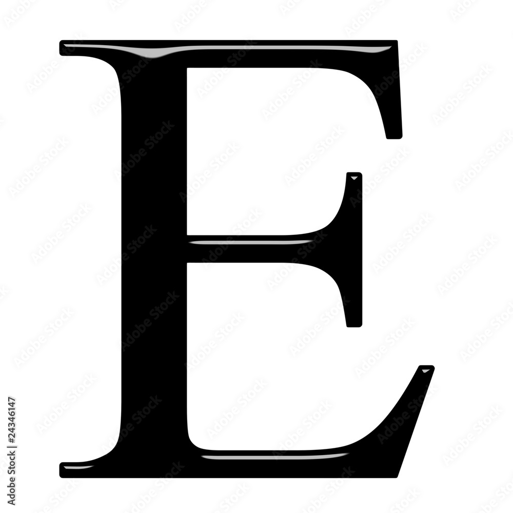3D Greek Letter Epsilon Stock Illustration | Adobe Stock