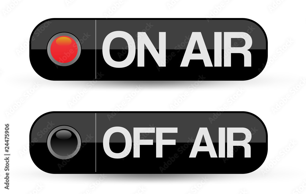 On Air / Off Air Buttons Stock Vector | Adobe Stock