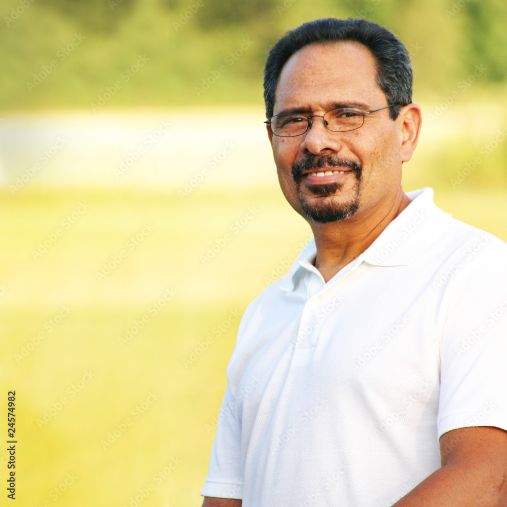 Adult Hispanic Man Outdoor Portrait Stock Photo | Adobe Stock