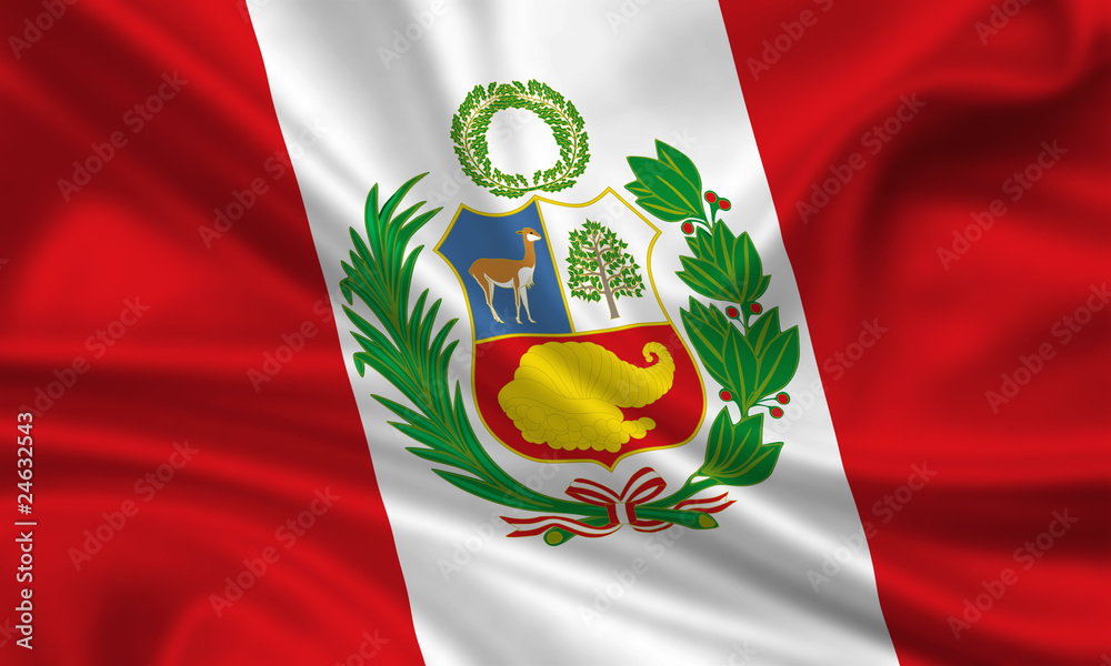 Flag of Peru Fahne Flagge Stock Illustration | Adobe Stock
